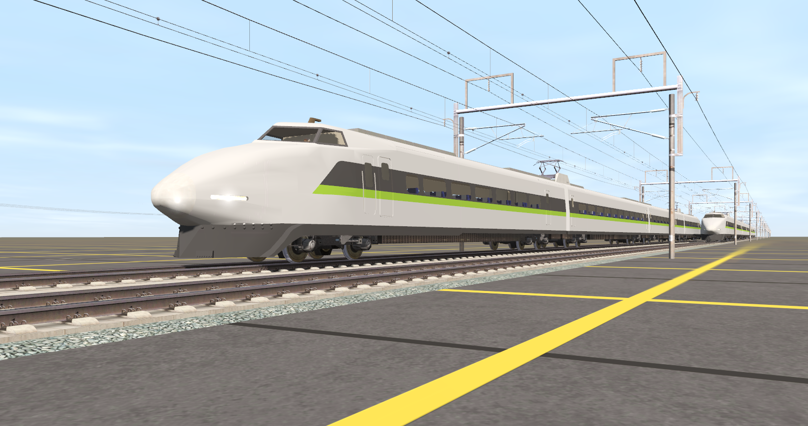 JR West Shinkansen 100 Series - Kodama services lime green livery - Socimi